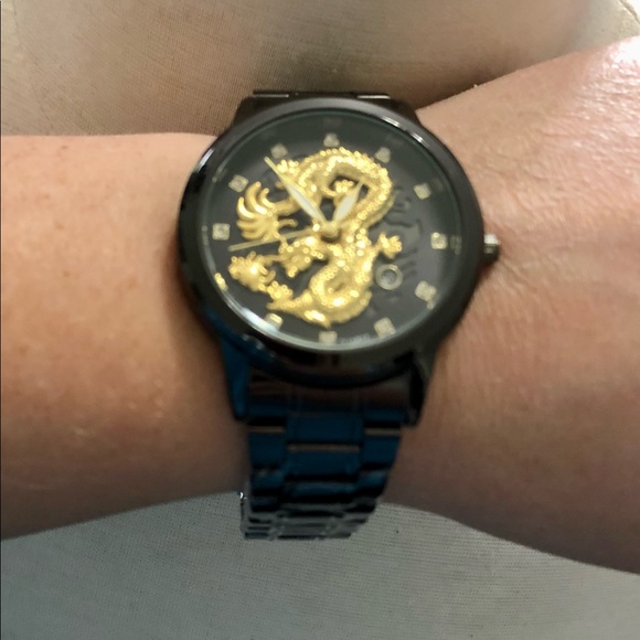 Accessories | Mens Luxury Chinese Dragon Quartz Wristwatch | Poshmark